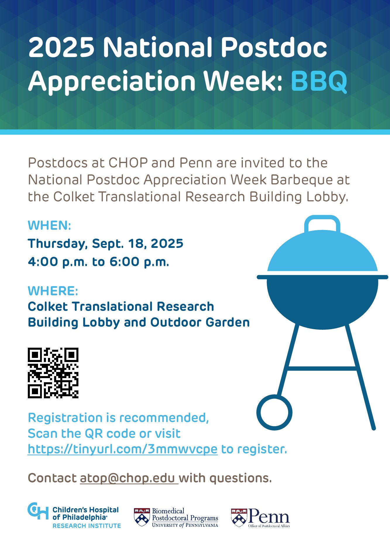 Event: 2025 CHOP-Penn National Postdoc Appreciation Week — Postdoc Barbecue - Office of ...